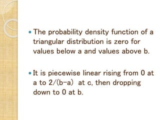 TRIANGULAR DISTRIBUTIONS | PPTX
