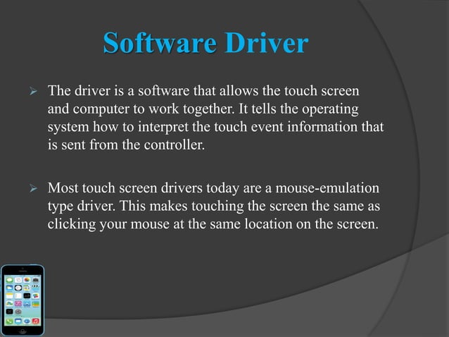 Touch Screen Technology | PPTX | Consumer Electronics | Technology & Computing
