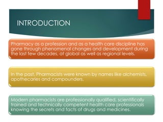 HISTORY OF PHARMACY PROFESSION | PPTX