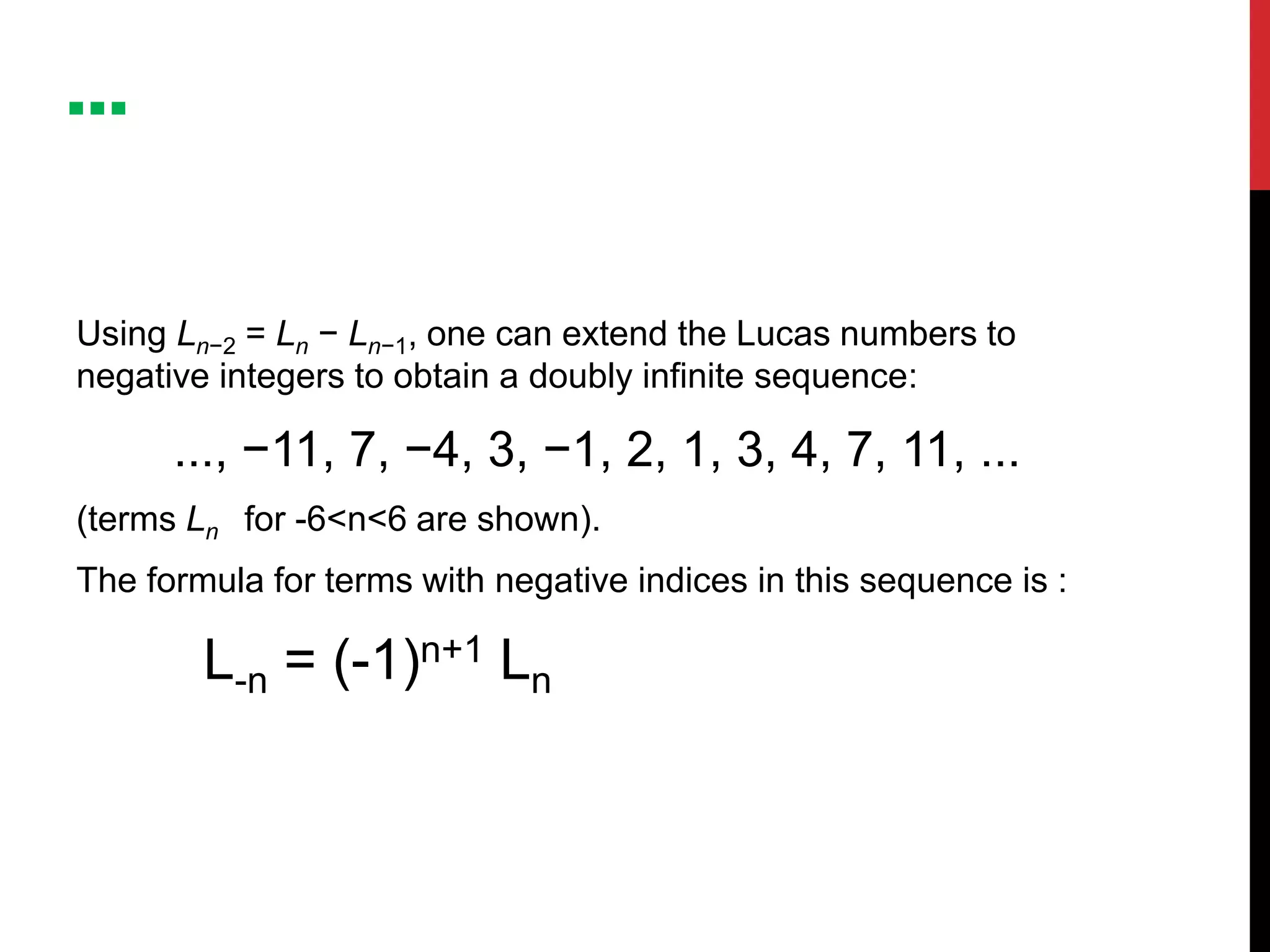 Fibonacci numbers And Lucas numbers | PPTX