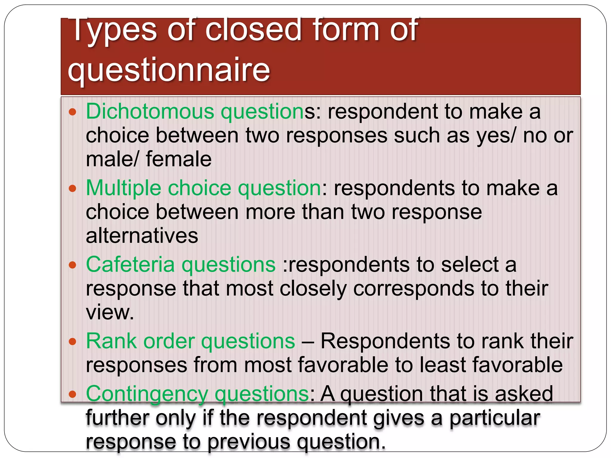 Schedule and Questionnaire Difference between Schedule and ...