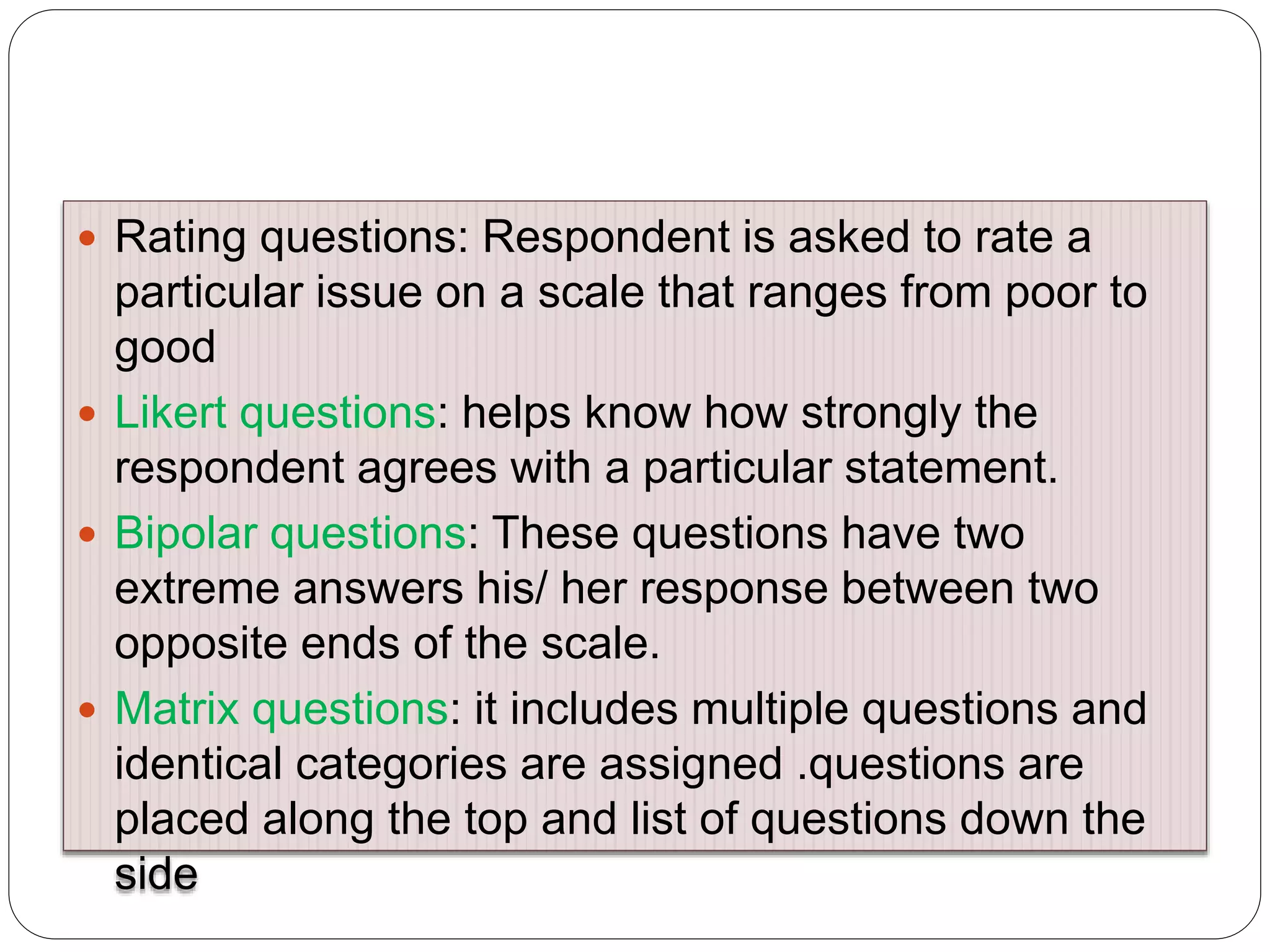 Schedule and Questionnaire Difference between Schedule and Questionnaire Techniques involved in ...