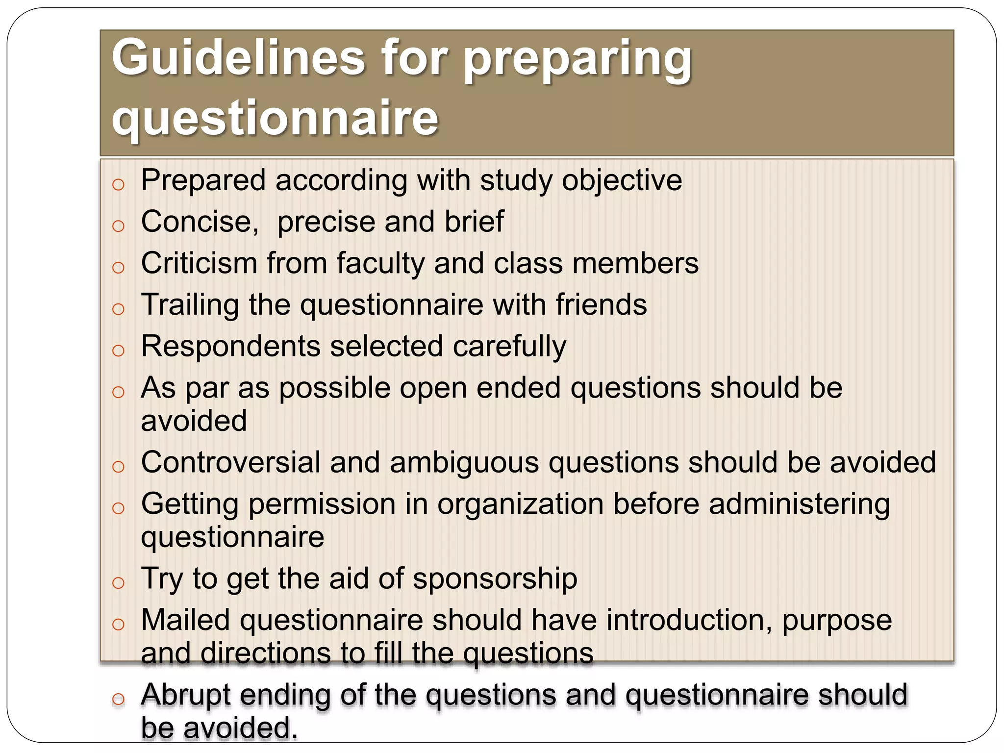 Schedule and Questionnaire Difference between Schedule and ...