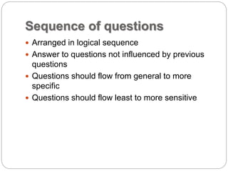 Schedule and Questionnaire Difference between Schedule and ...