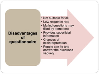 Schedule and Questionnaire Difference between Schedule and ...