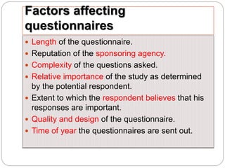 Schedule and Questionnaire Difference between Schedule and ...