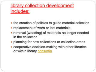 Collection development | PPTX