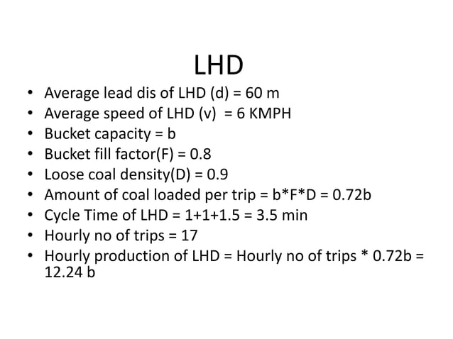 Bord and pillar working with LHD/SDL | PPTX | Physics | Science