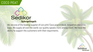 Coir Pith Export from India | PPT