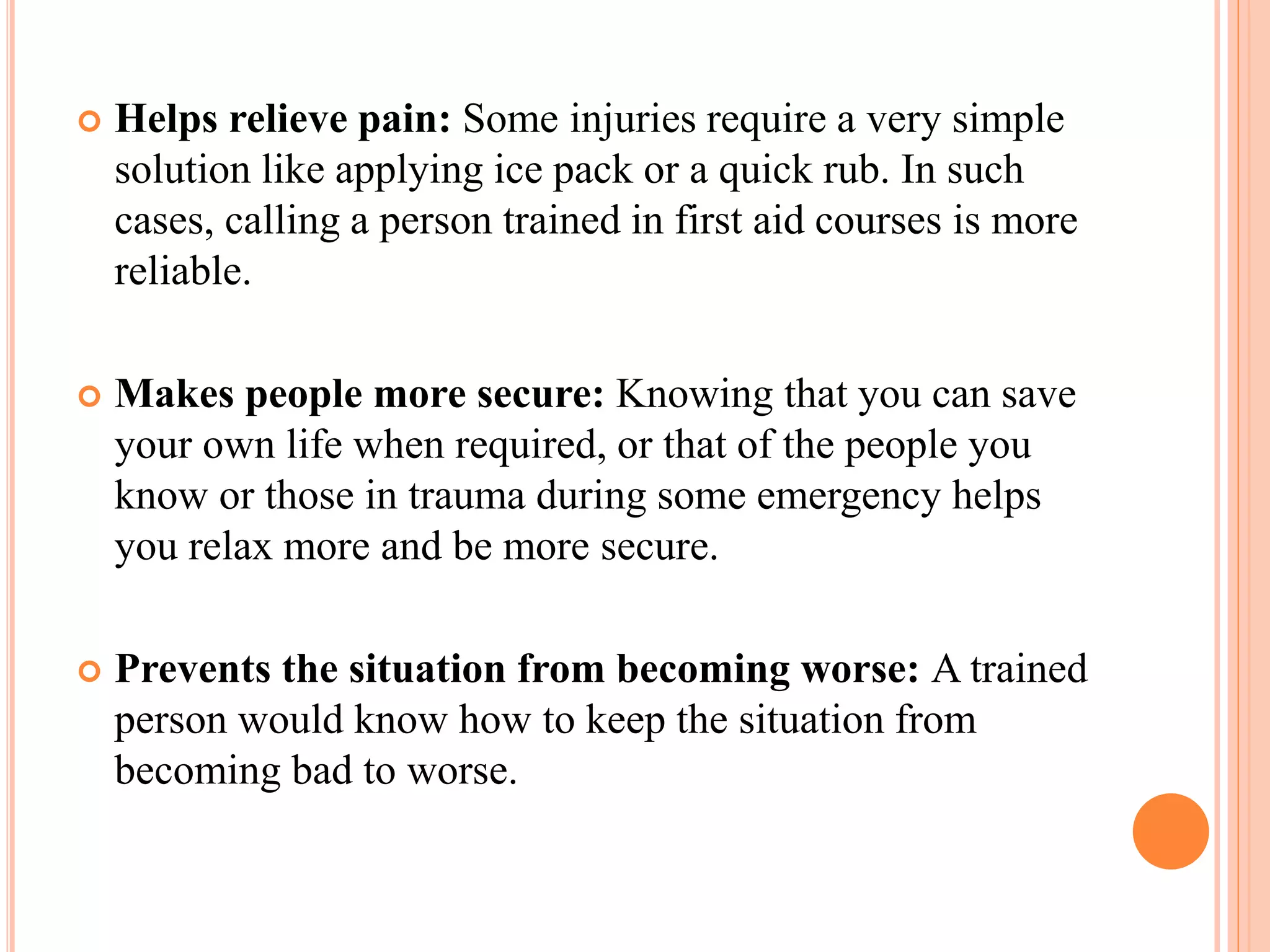 ROAD SAFETY (FIRST AID) | PPTX