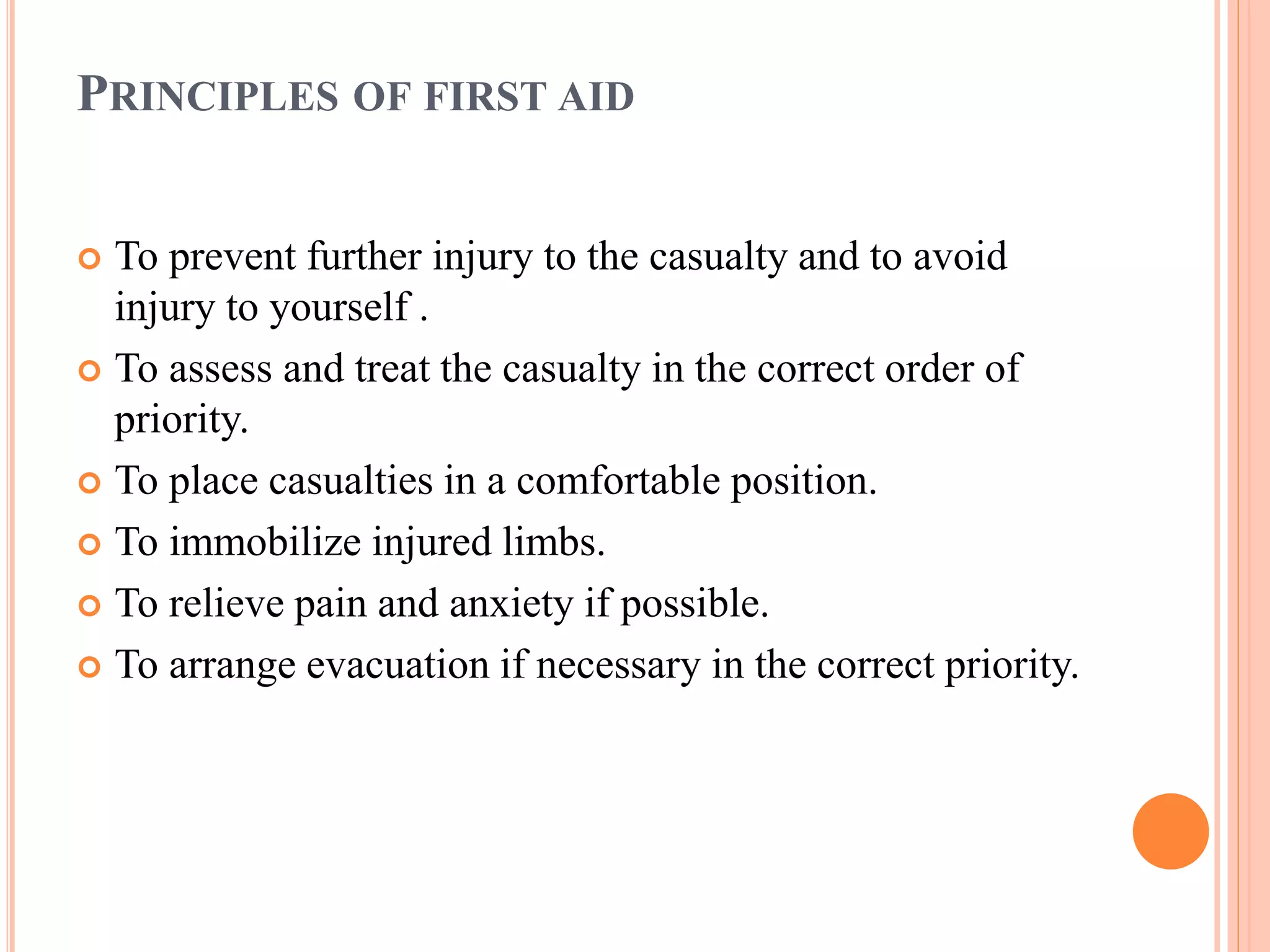 ROAD SAFETY (FIRST AID) | PPTX
