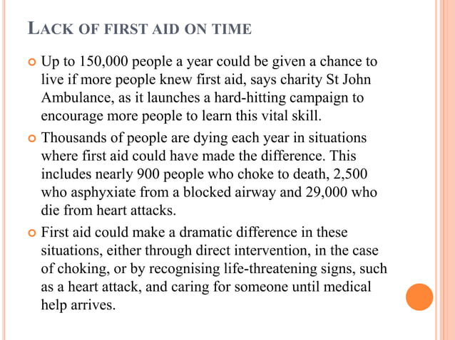 ROAD SAFETY (FIRST AID) | PPTX