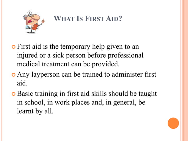 ROAD SAFETY (FIRST AID) | PPTX