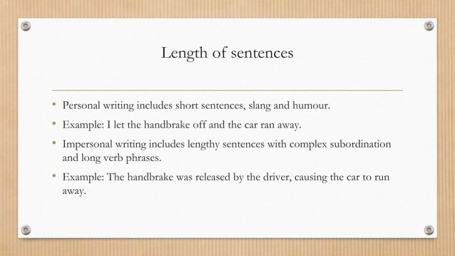 Final presentation - Personal and Impersonal Language Style | PPT ...