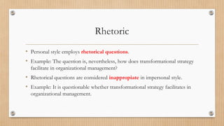 Final presentation - Personal and Impersonal Language Style | PPT ...