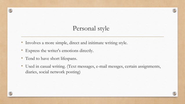 Final presentation - Personal and Impersonal Language Style | PPT ...