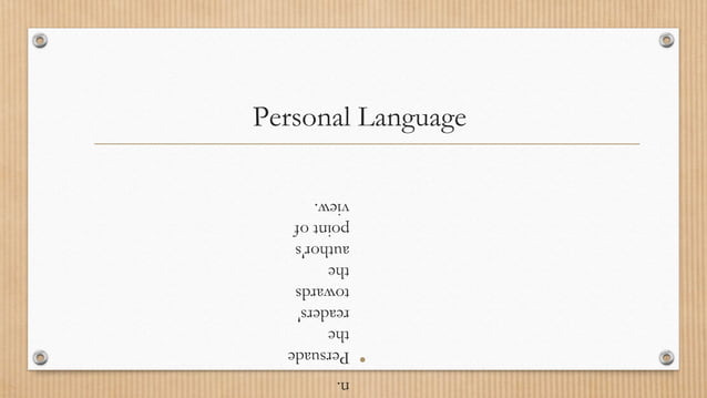 Final presentation - Personal and Impersonal Language Style | PPT ...