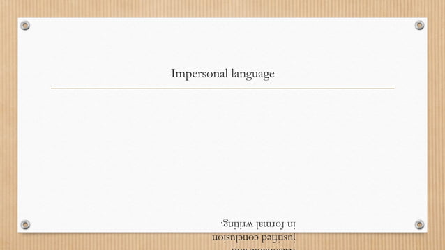 Final presentation - Personal and Impersonal Language Style | PPT ...