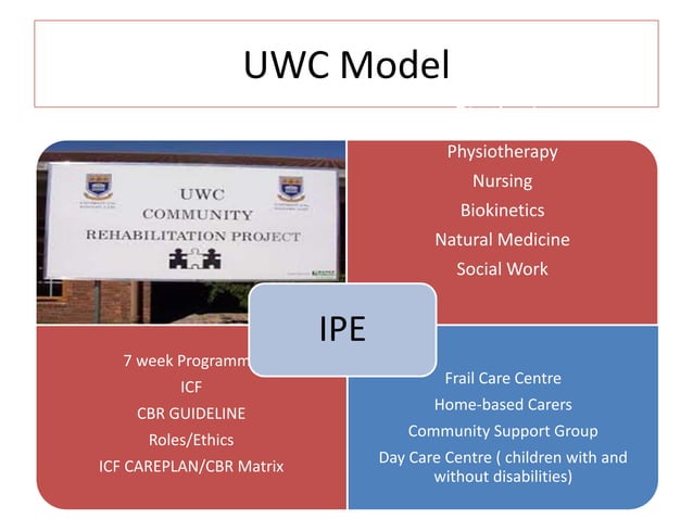 Using IPE to address communities’ needs within the ICF and CBR ...