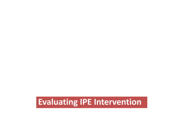 Using IPE to address communities’ needs within the ICF and CBR ...