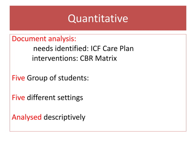 Using IPE to address communities’ needs within the ICF and CBR Guidelines Frameworks | PPTX