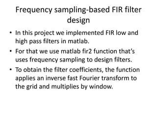 design of sampling filter | PPT