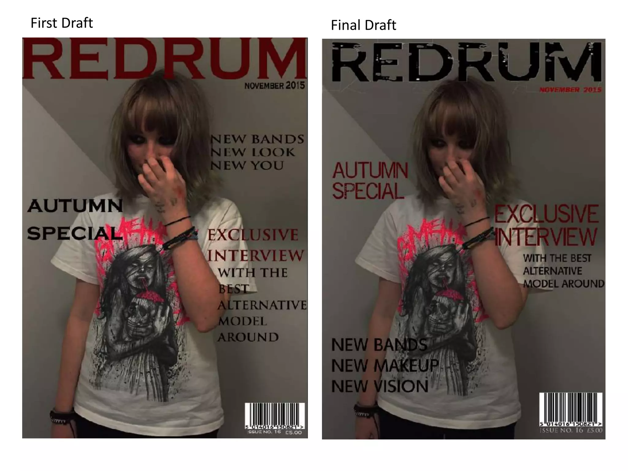 First and Final draft of the cover page | PPTX
