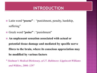 Pain pathways | PPTX