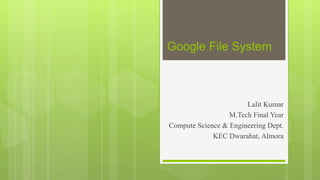 advanced Google file System | PPT