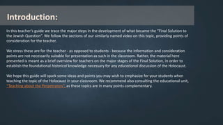 Stages in the Development of the “Final Solution” | PPT