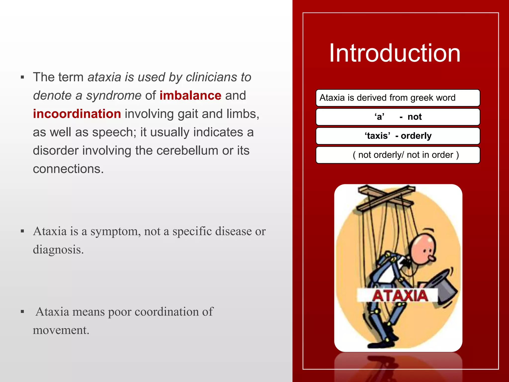 Ataxic disorders | PPTX