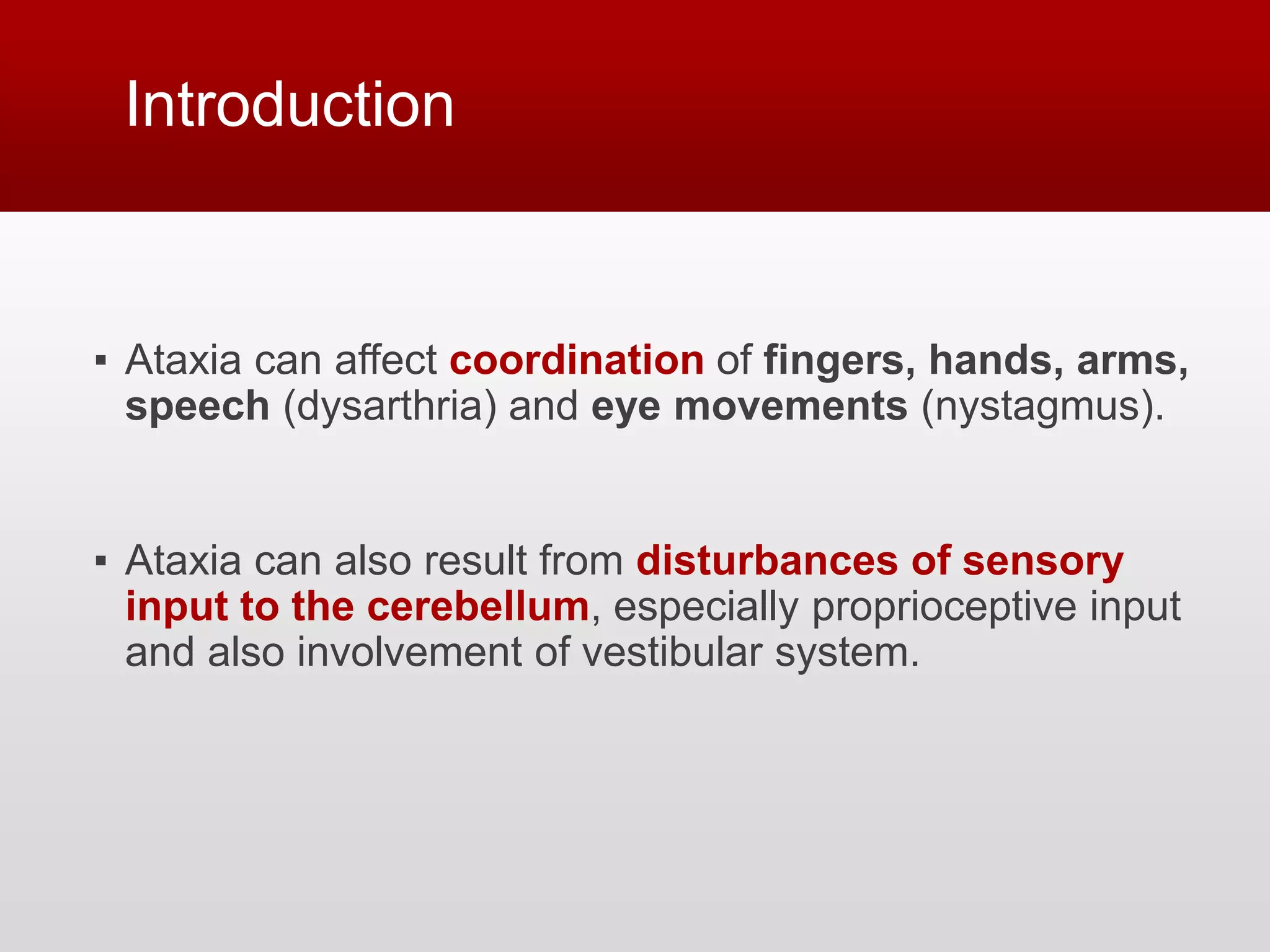 Ataxic disorders | PPTX