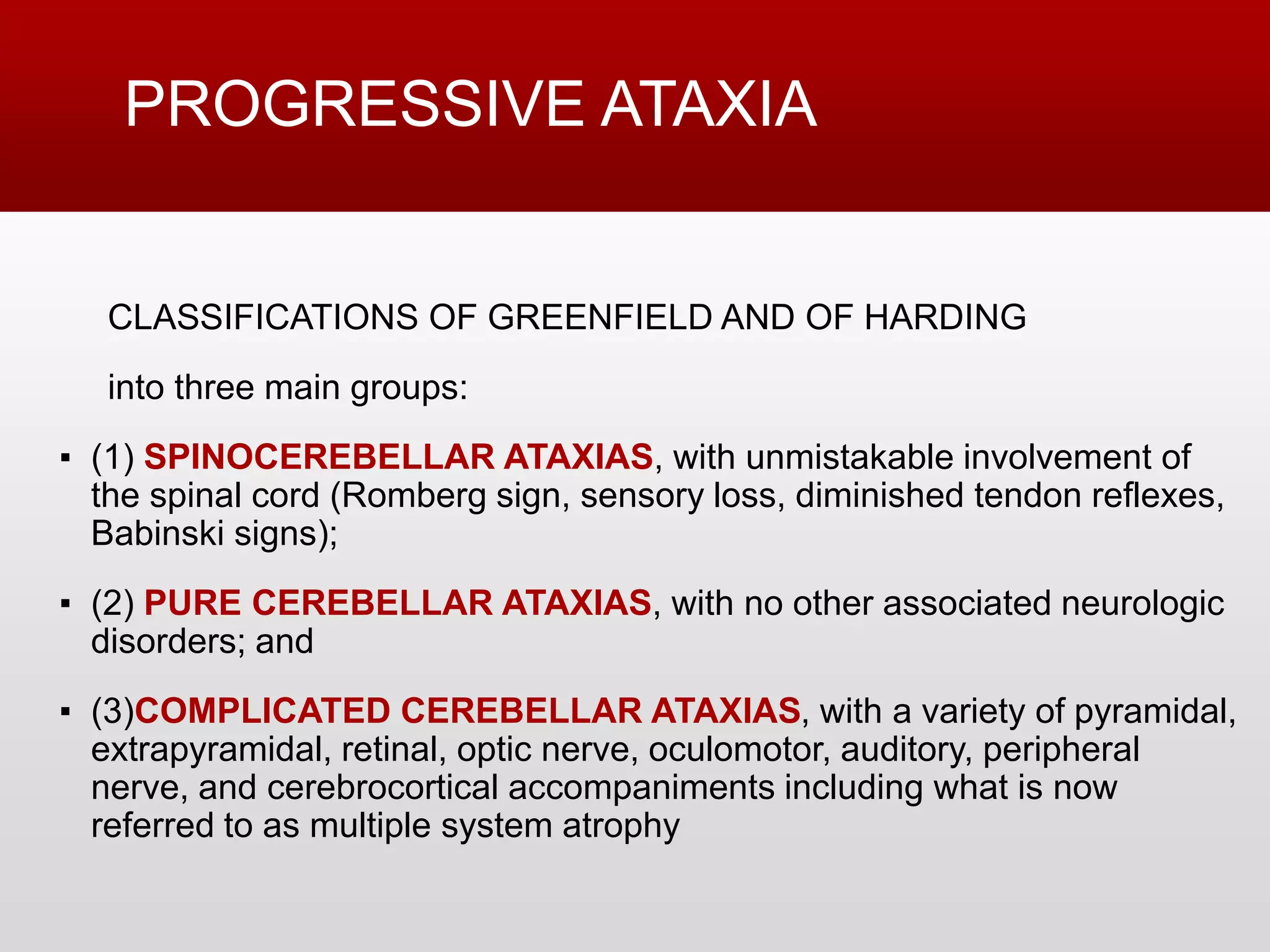 Ataxic disorders | PPTX