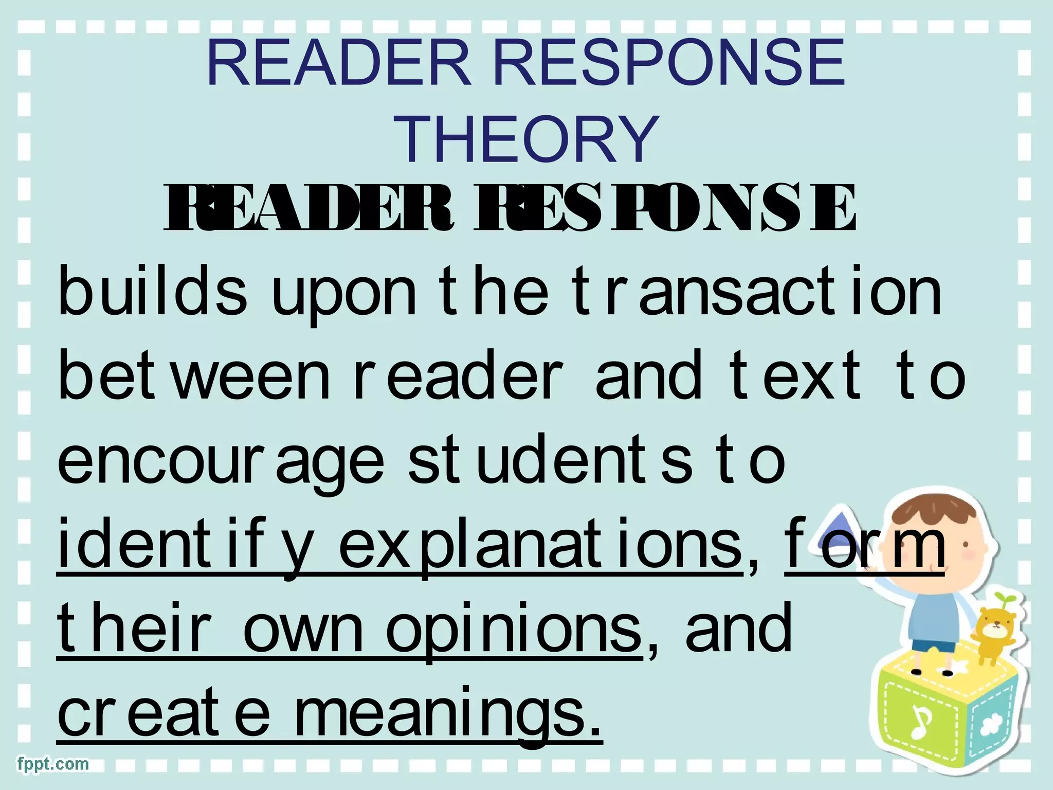 Reader-Centered Approach to Literature (KMB) | PPT