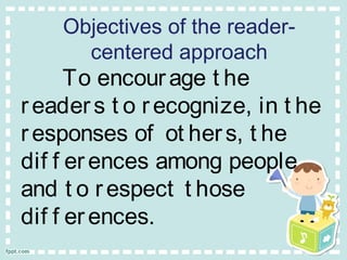 Reader-Centered Approach to Literature (KMB) | PPT | Education