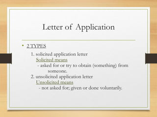 Business Letters: Application, Sales & Endorsement Letters | PPTX