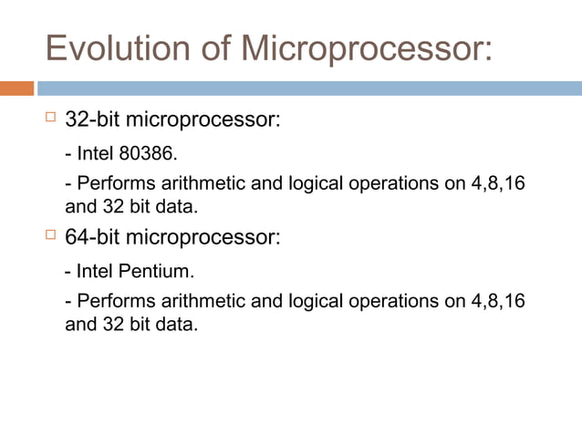 Microprocessors - 80386DX | PPT | Data Storage and Warehousing | Computing