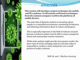 Malware Detection Using Machine Learning Techniques | PPTX