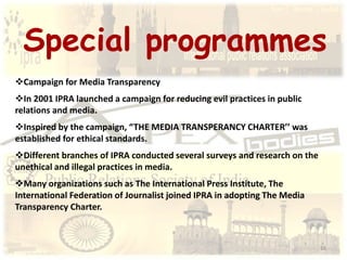 Apex Bodies of Public Relations(in india and Internationally) | PPTX