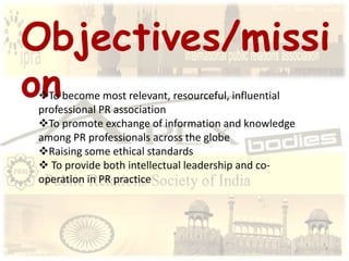 Apex Bodies of Public Relations(in india and Internationally) | PPTX