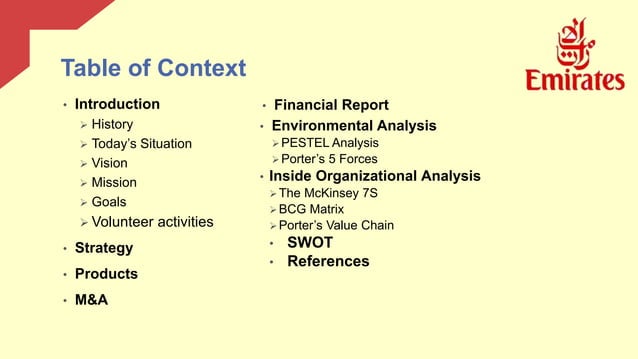 Emirates Strategy Analysis | PPTX