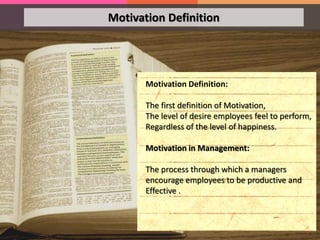 Motivation & Motivational factor | PPTX