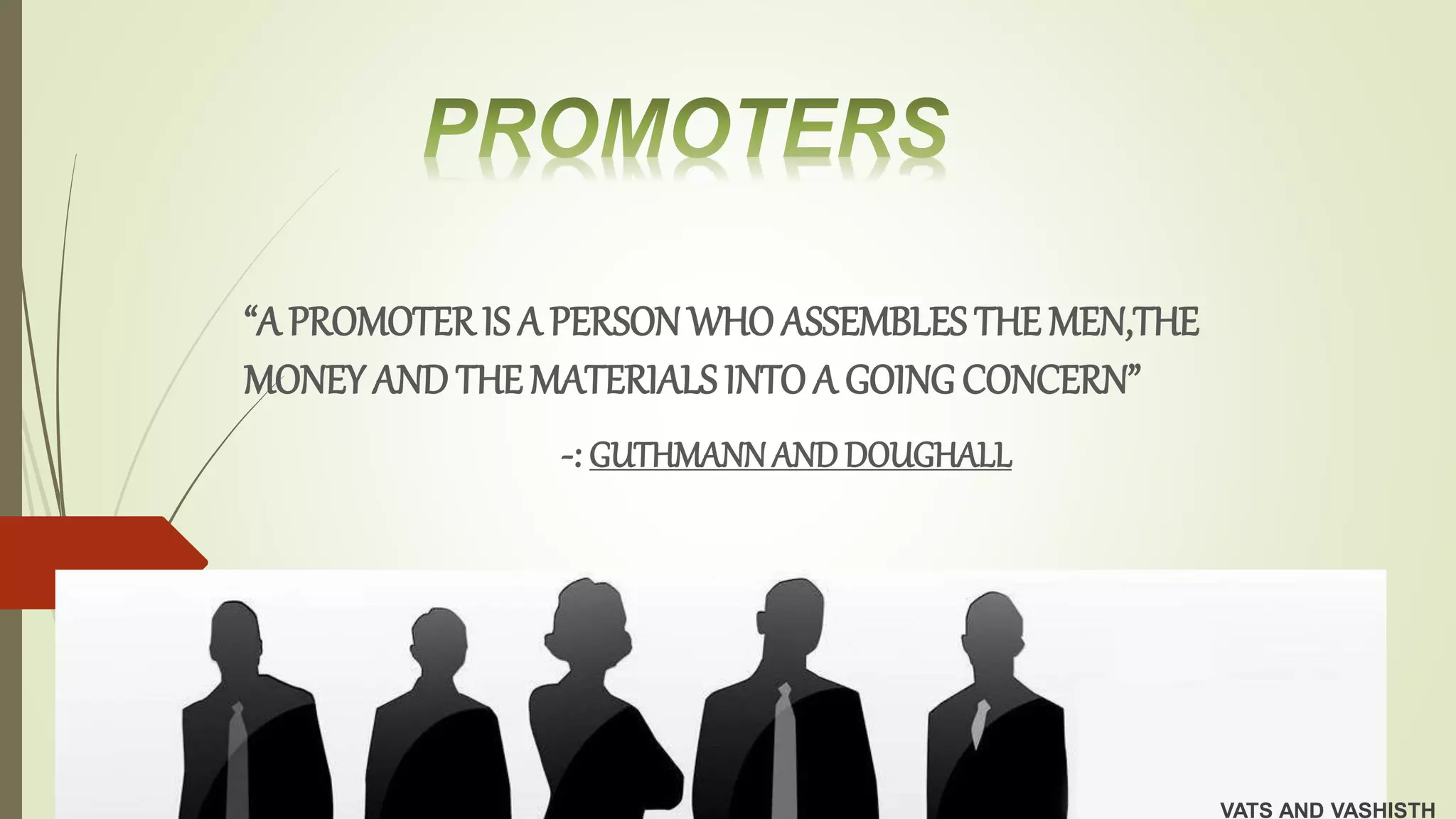 PROMOTERS OF COMPANY | PPTX