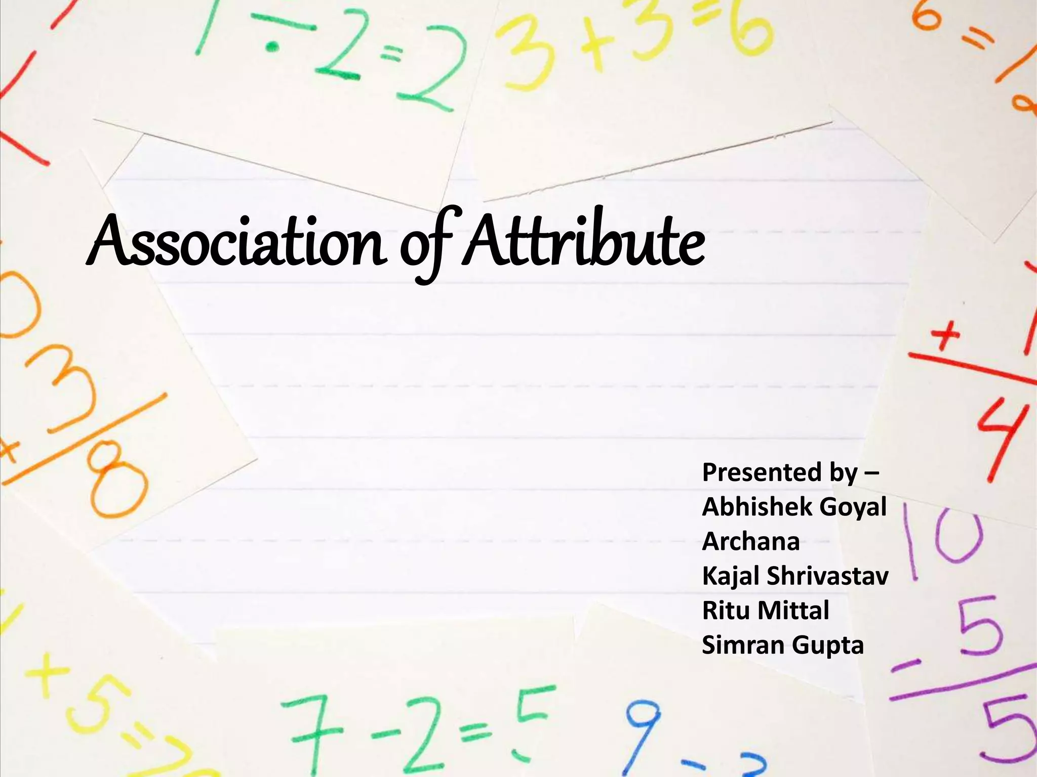 association of attributes | PPTX