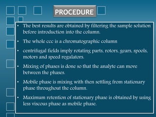 counter current chromatography | PPTX