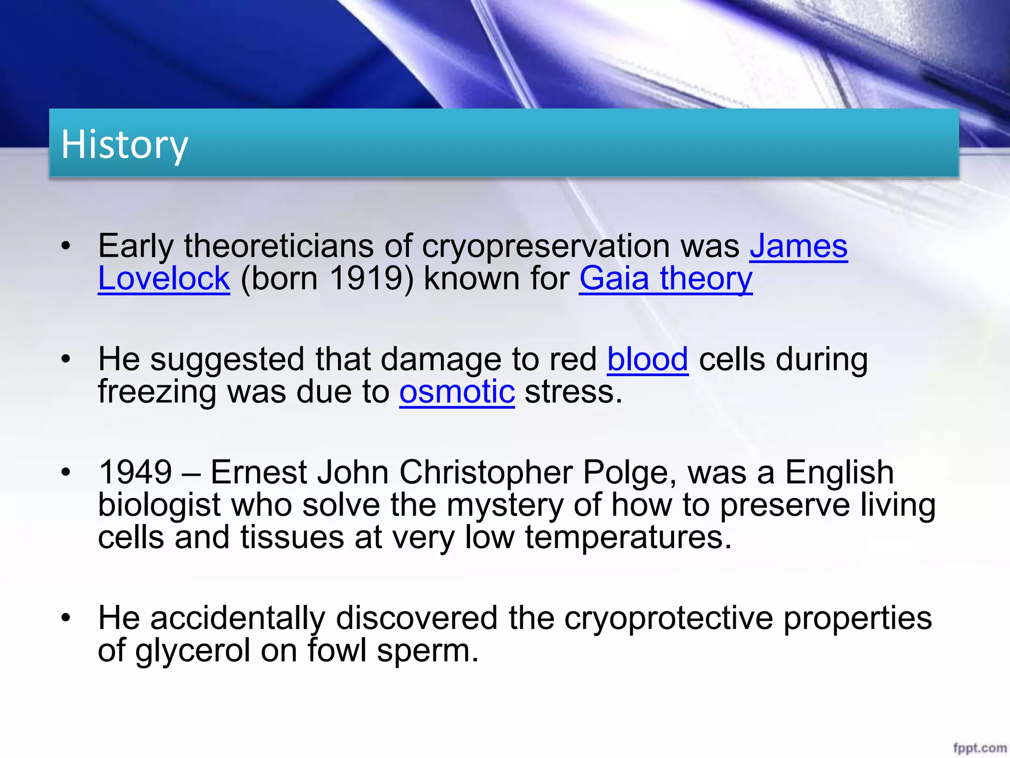 Cryopreservation | PPTX