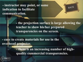 Maximizing the Use of Overhead Projector and the Chalkboard | PPTX