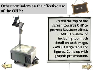 Maximizing the Use of Overhead Projector and the Chalkboard | PPTX