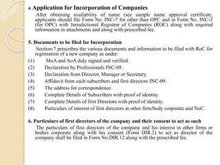 PROMOTION, INCORPORATION AND ADMINISTRATION OF A COMPANY | PPTX