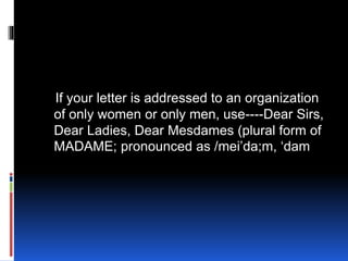 Letter Writing | PPTX